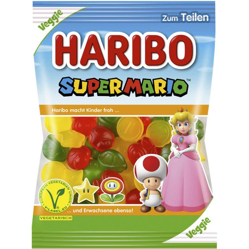 Haribo Super Mario - Veggie 175g | Super Mario Slik | 2025 | Køb